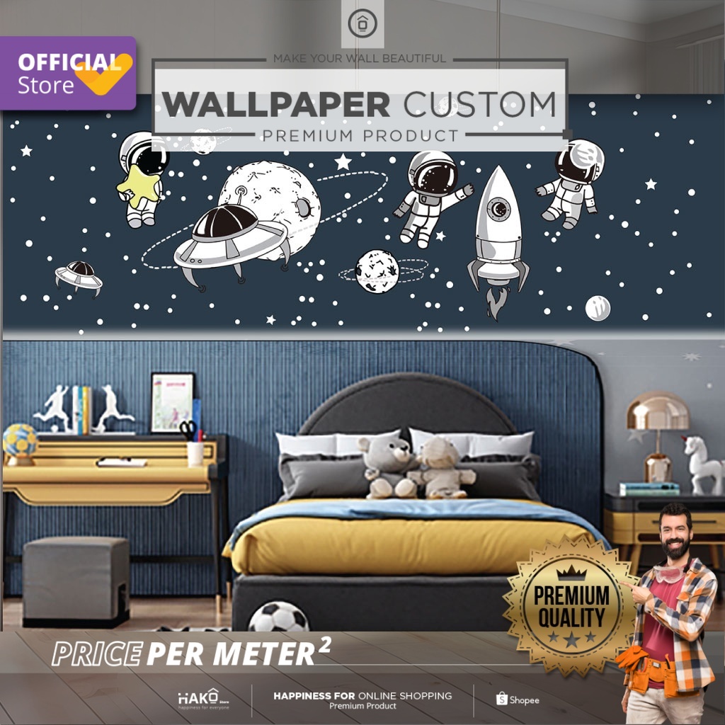 Jual Wallpaper Custom Kamar Anak | Gambar Astronot dan Angkasa 3.1 ...