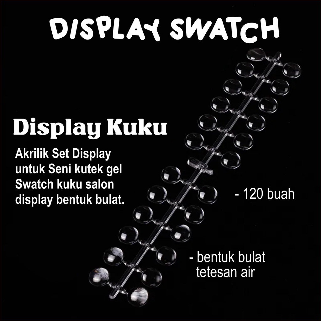 Jual Display Swatch Nail Gel Acrylic / Set Tampilan Seni Kuku Salon ...