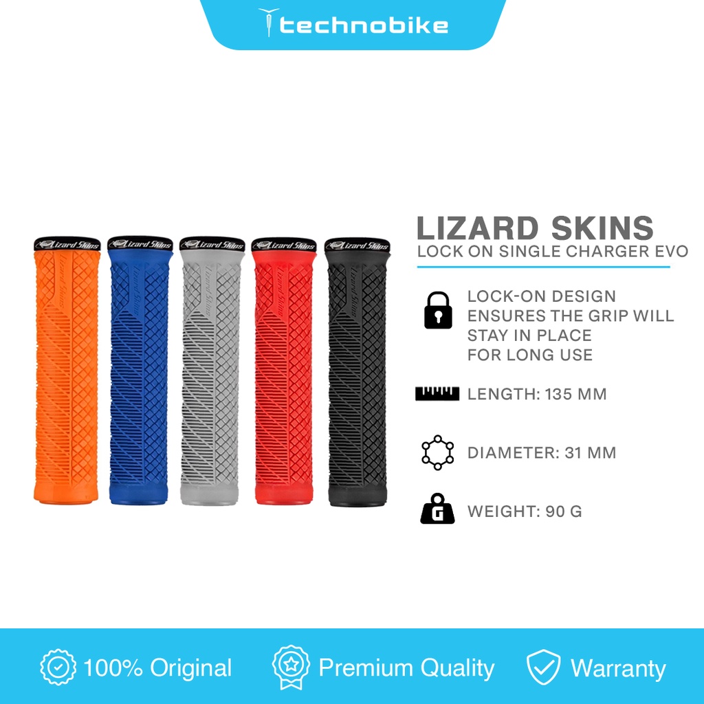 Jual Lizard Skins Lock On Single Sided Charger Evo Handlebar Grip Sepeda | Shopee Indonesia