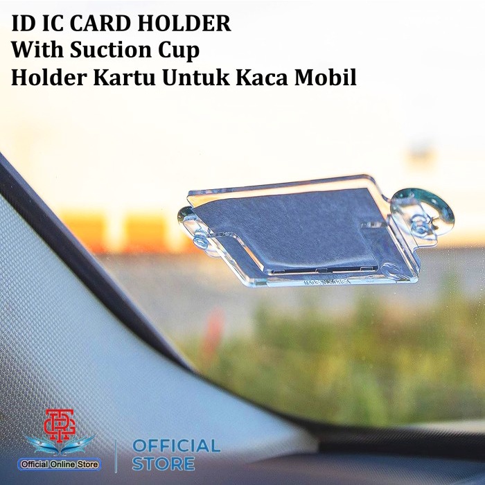 Jual Tempat ID Card Holder Tiket Kartu Parkir Name Tag Tempel Kaca ...