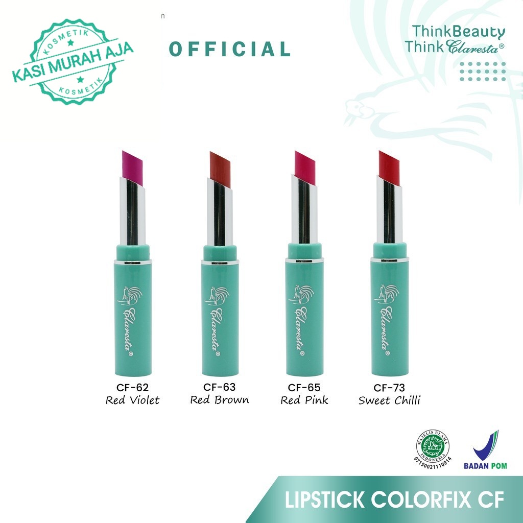 Jual Claresta Lipstick Color Fix 2,4g | Shopee Indonesia