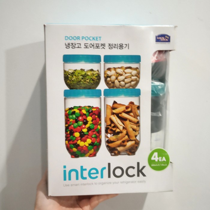Jual Locknlock Lock n Lock Door Pocket Interlock Set 4 pcs 2x500 ml ...