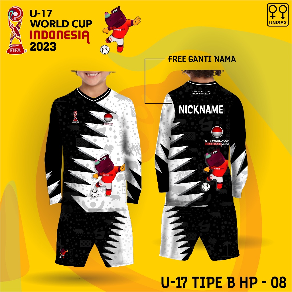 Jual Setelan jersey piala dunia u 17 2023 anak kaos baju timnas indonesia u17 c lengan panjang ...