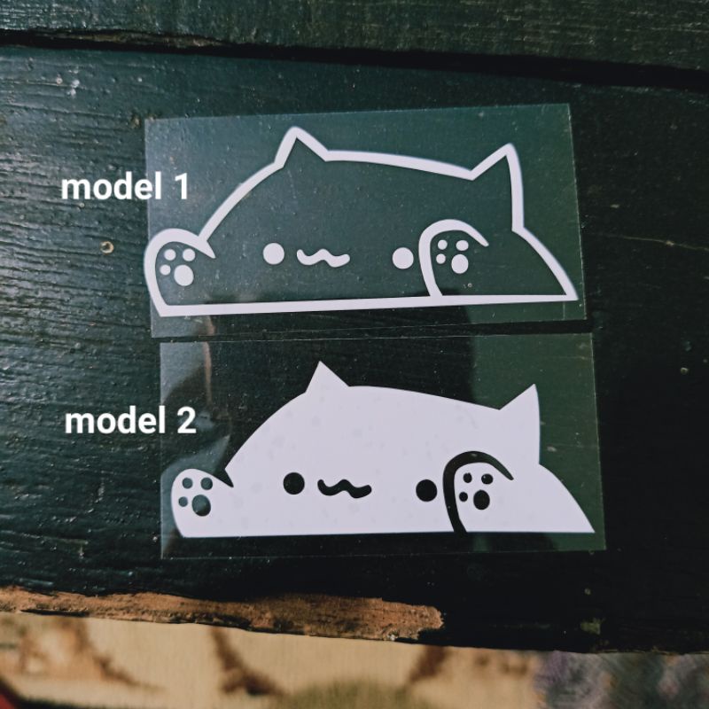 Jual sticker stiker cutting kucing pentol / cute cat /cat pentol lucu ...