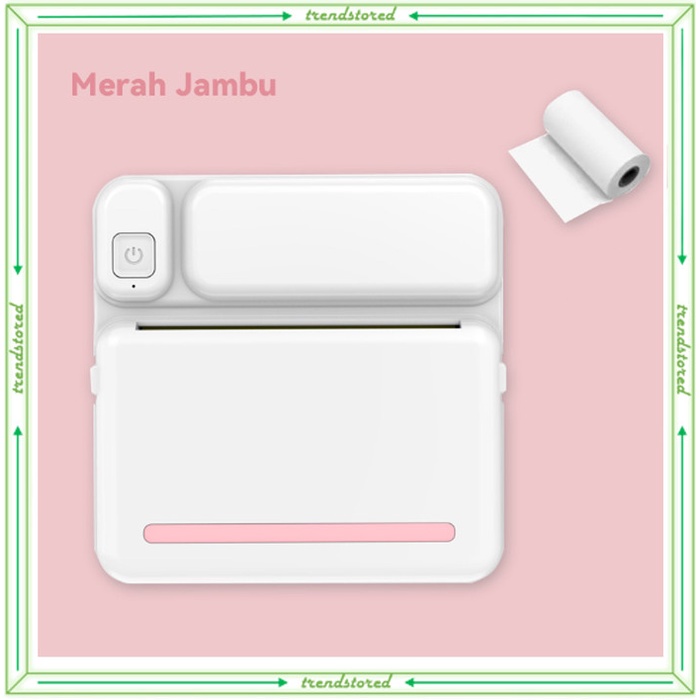 Jual Printer Mini portabel Bluetooth WiFi Murah - Pink +kertas 1r ...