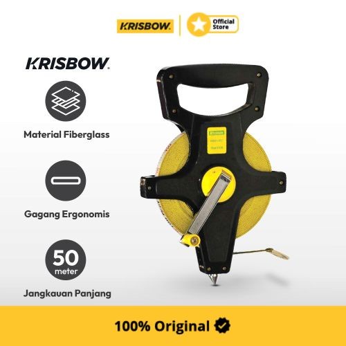 Jual Krisbow Measuring Tape Meteran Gulung 50 M Lrmtf50 | Shopee Indonesia