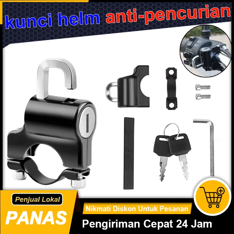 Jual Gembok Helm Anti Maling Motor Aluminum Alloy Gembok Pengaman Helm ...