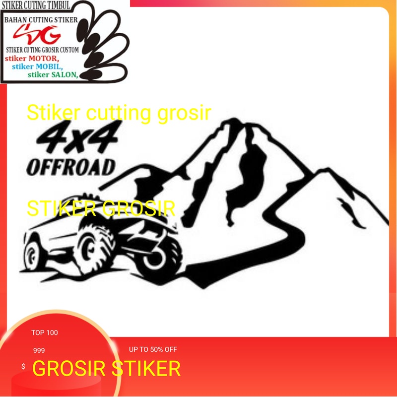 Jual Stiker Cutting Sticker Kaca/Body/Pintu/Kap Mobil - 4x4 OFFROAD ...