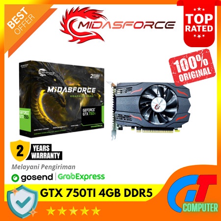 Jual VGA Nvidia Midasforce GTX 750Ti 4GB 128bit GDDR5 | Shopee Indonesia