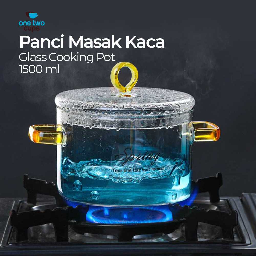 Jual ‼️COD‼️ LCKMNOFCLSTR Panci Kaca Glass Cooking Pot Tahan Panas 15cm ...