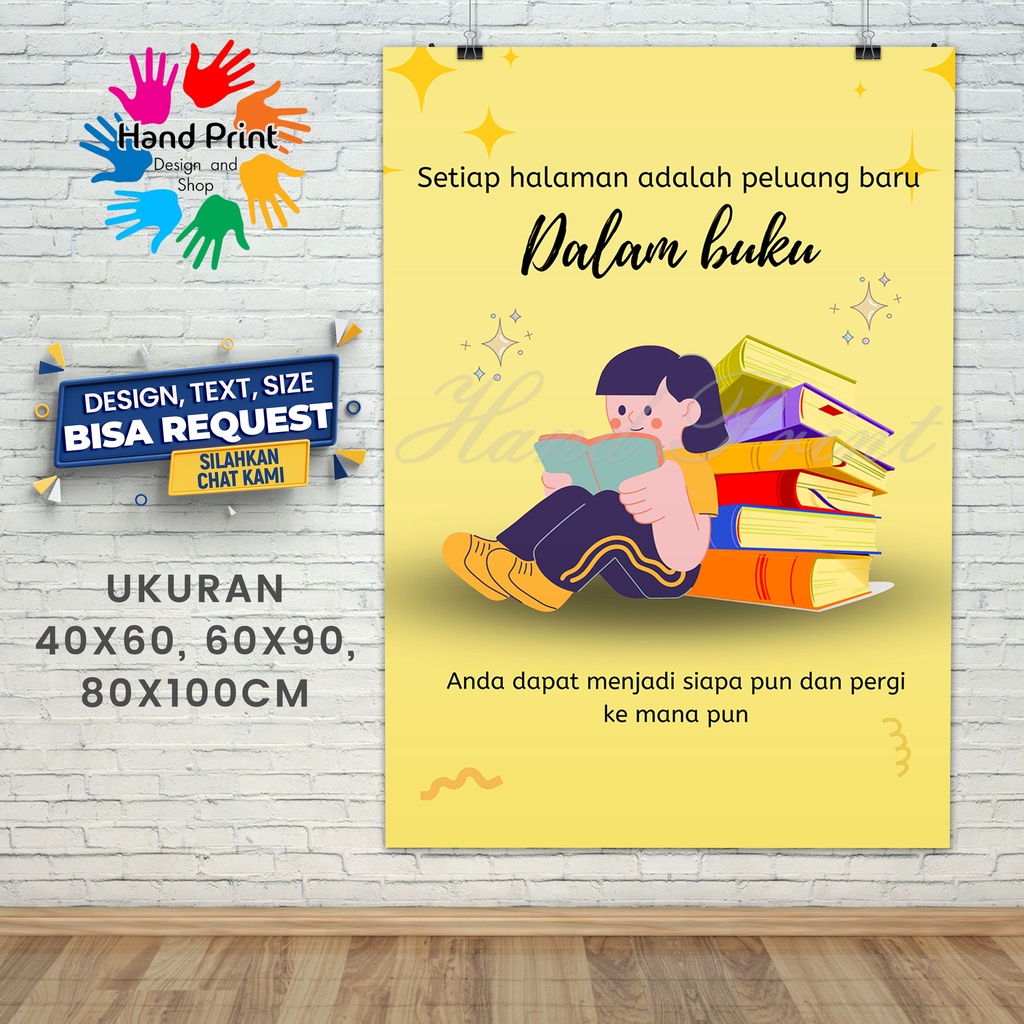Jual Spanduk Banner MMT Ayo Membaca Pojok Baca Pendidikan Motivasi Anak ...