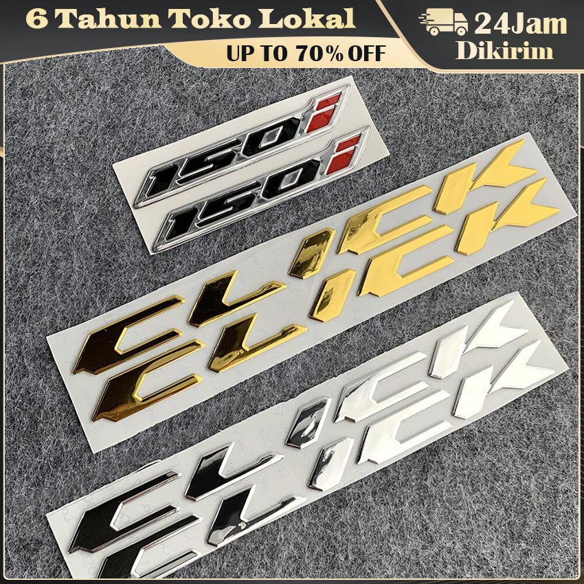 Jual 3D Sticker Tulisan Klik 125i 150i Stiker Logo Krom / Emblem Honda ...