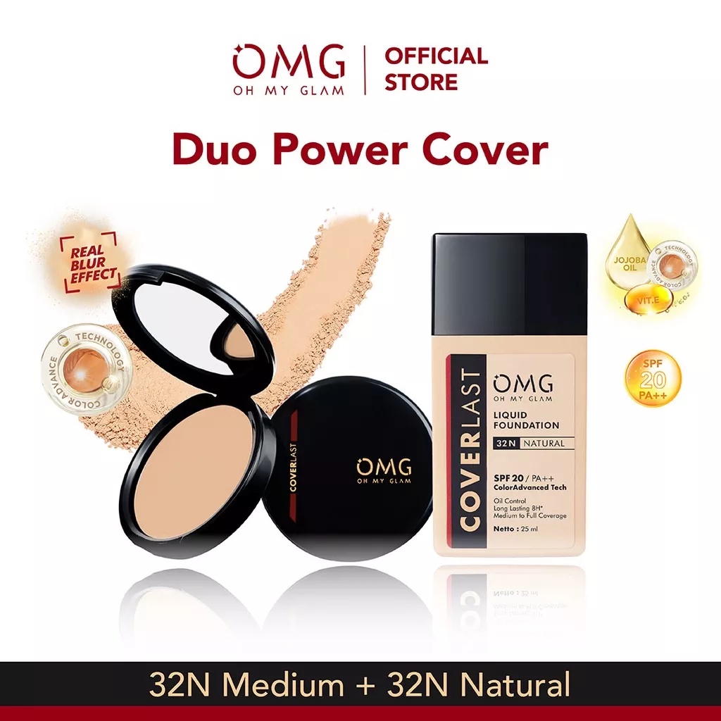 Jual PAKET OMG TWO WAY CAKE & OMG LIQUID FOUNDATION (BEDAK + FOUNDATION ...