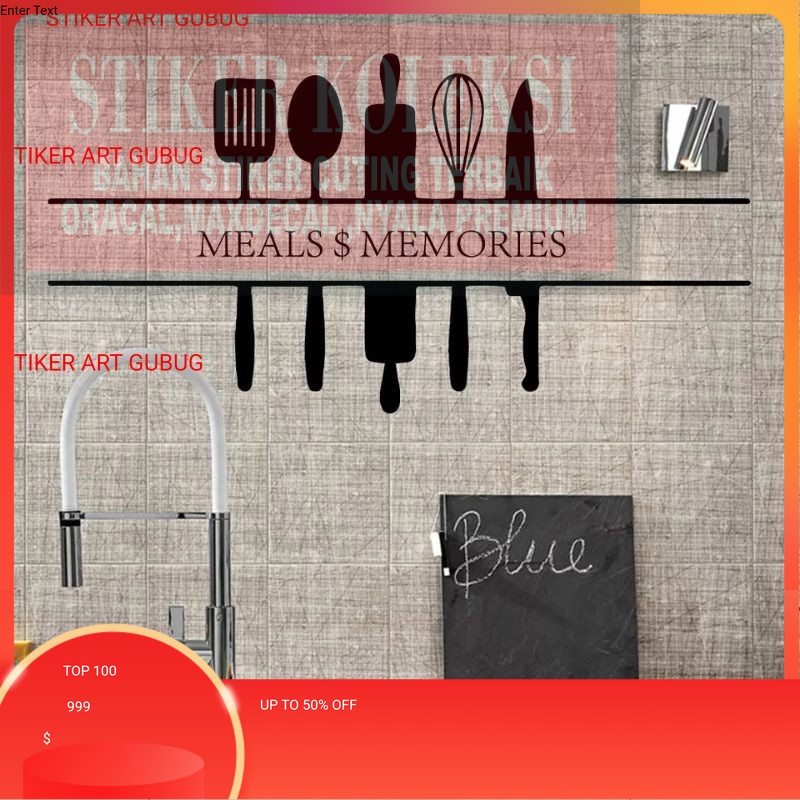 Jual STICKER STIKER DINDING DAPUR RUANG MAKAN HIASAN DINDING CUSTOM ...