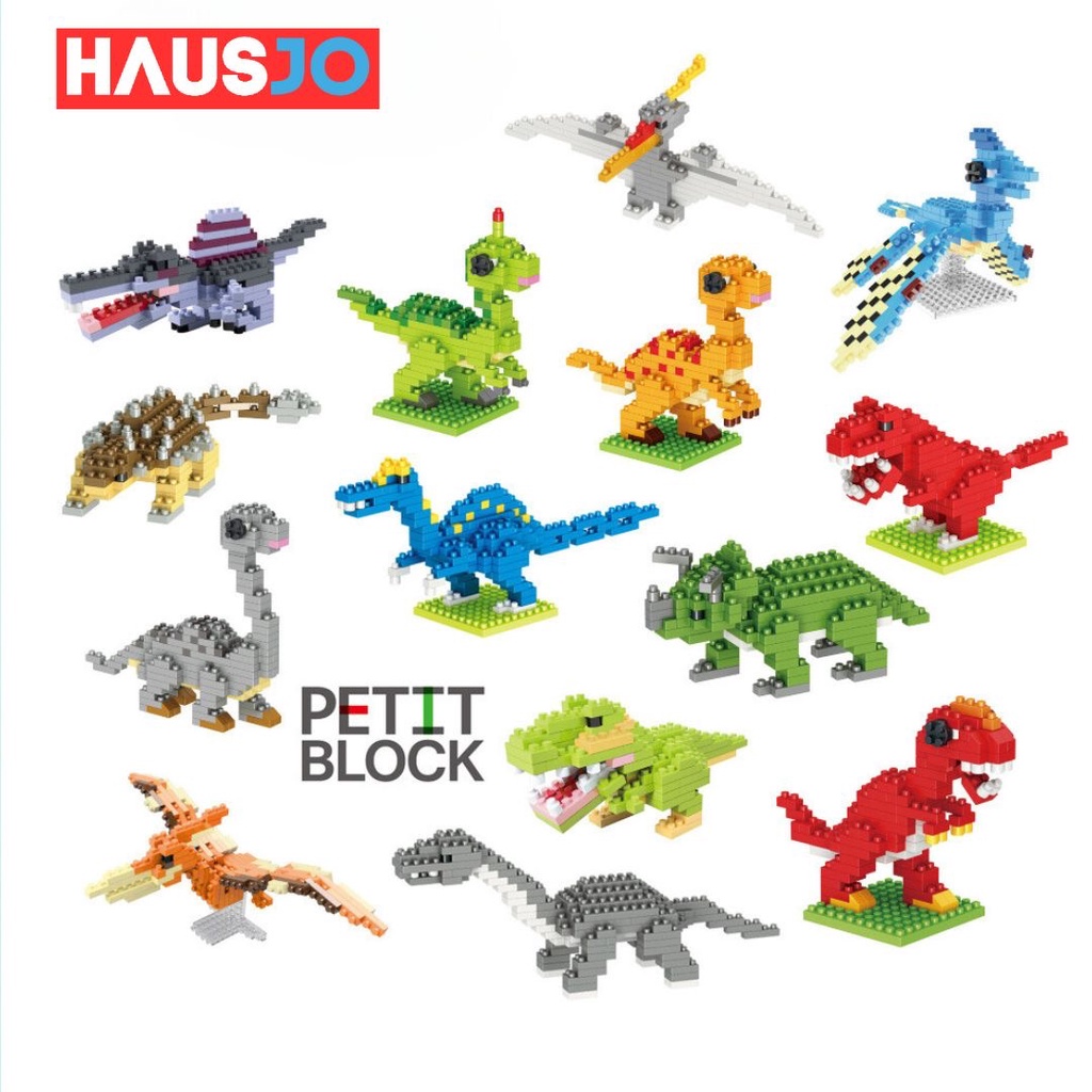 Jual Jike Petit Block Mini Building Block Dinosaurs Series | Shopee ...