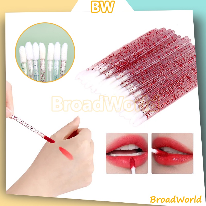 Jual Lip Brush Kuas Bibir Applicator Glitter / Disposable Sekali Pakai ...