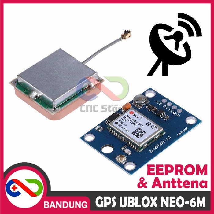 Jual GPS UBLOX NEO-6M GY-NEO6MV2 WITH EEPROM & ANTENNA MODULE | Shopee ...