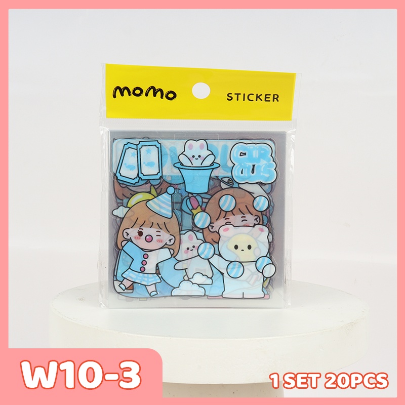 Jual Stiker 200 Lembar 1 Box Sticker Momo Stiker 100 Lembar 4warna ...