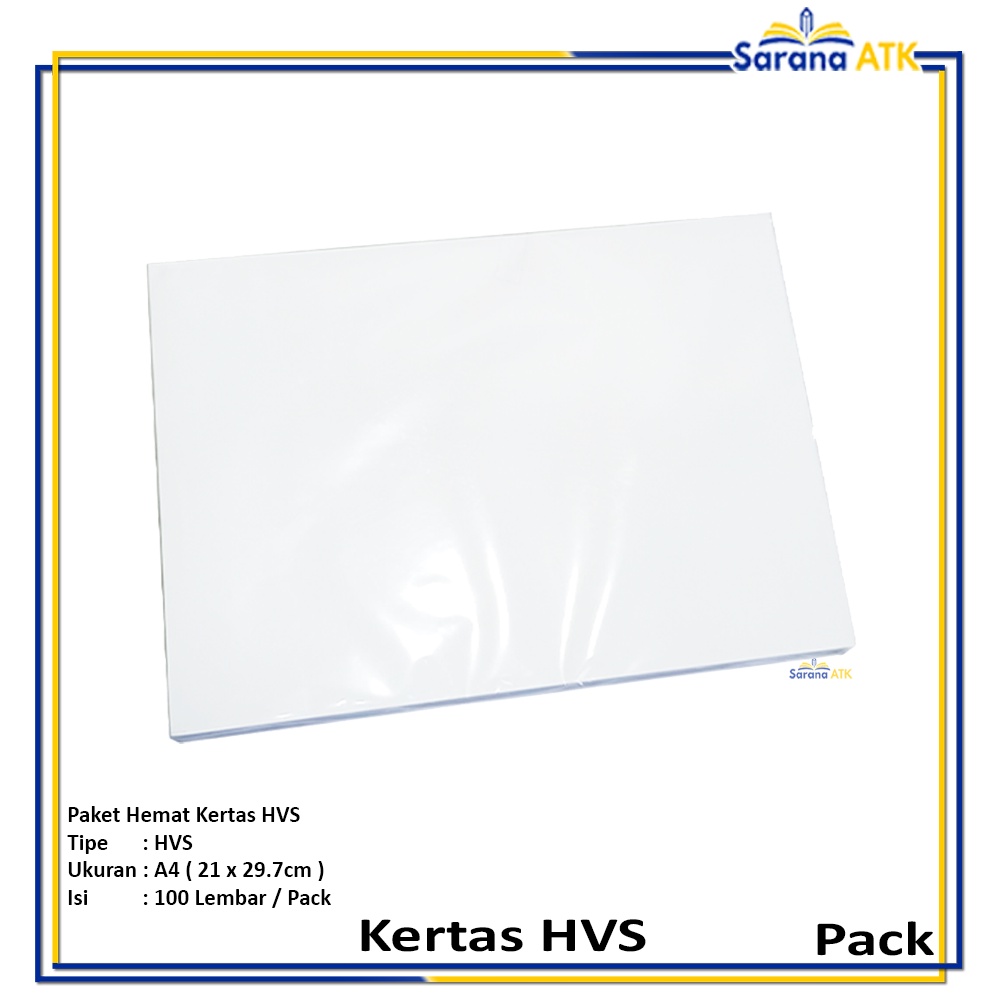 Jual Kertas HVS Putih Ukuran A4 100 Lembar - Paket Hemat | Shopee Indonesia