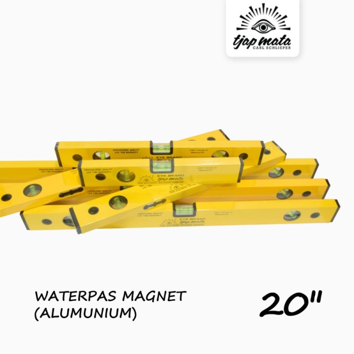Jual WATERPAS ALUMINIUM WATERPASS 20 INCH 50CM MAGNET 500MM / TJAP MATA ...