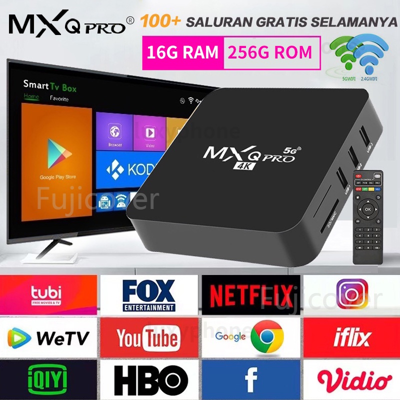 Jual Mxq Pro 4K 5G 16gb+256gb Android TV Box TV Tabung Android 11 Stb Android TV Full Root ...
