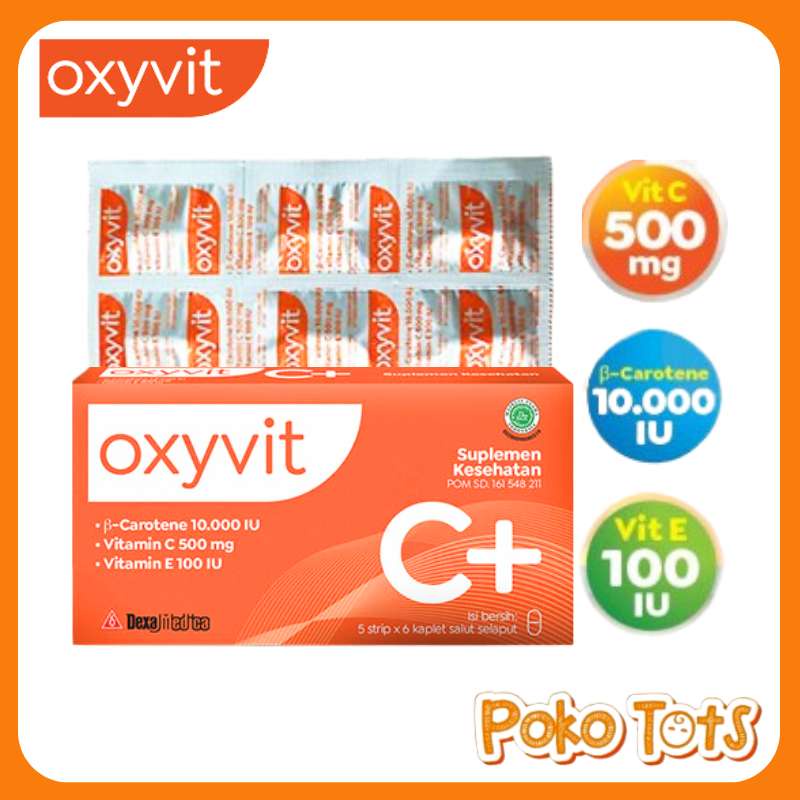 Jual Oxyvit C+ Suplemen Kesehatan Isi 5 strip x 6 kaplet Multivitamin ...