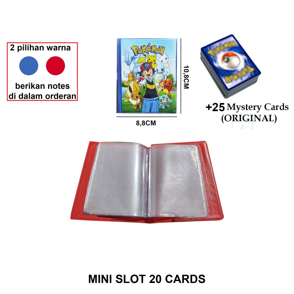 Jual PREMIUM Buku Album Pokemon Ukuran Kecil / Buku Album Kartu Koleksi ...