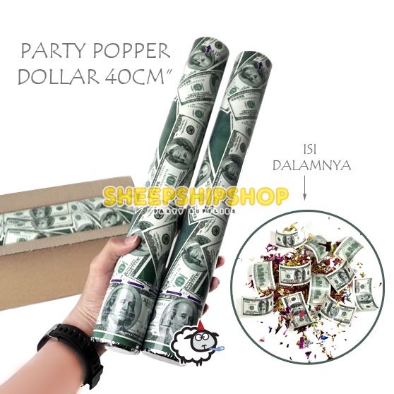 Jual PARTY POPPER DOLLAR 40CM (KHUSUS PULAU JAWA) Confetti Uang Wedding ...