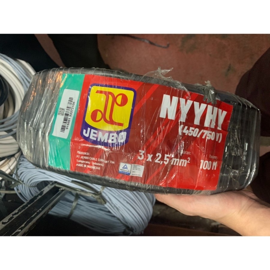 Jual KABEL NYYHY 3X2,5MM 3X2,5 MM 3X2.5 JEMBO SERABUT ECERAN METERAN | Shopee Indonesia