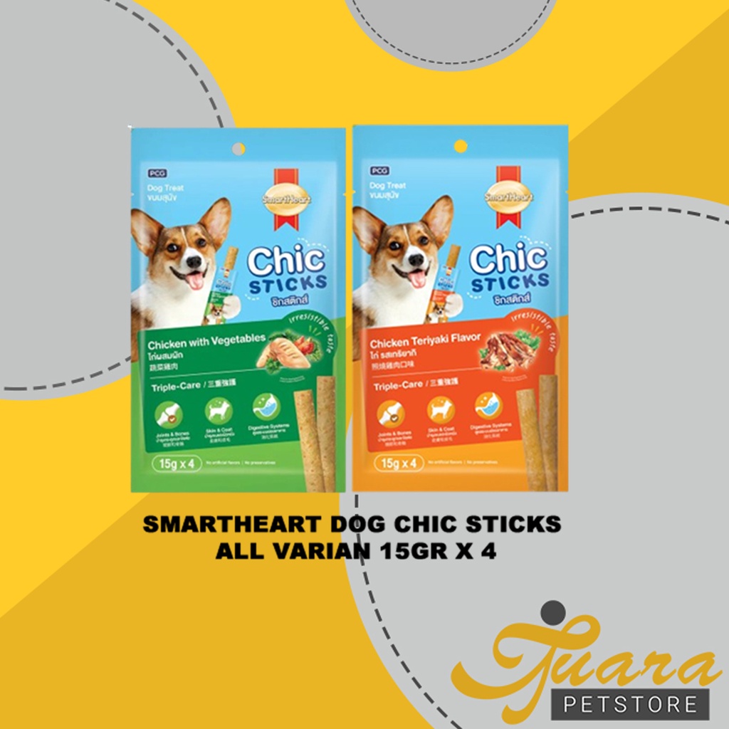 Jual SmartHeart Dog Chic Sticks Snack Treats 60 Gram | Shopee Indonesia