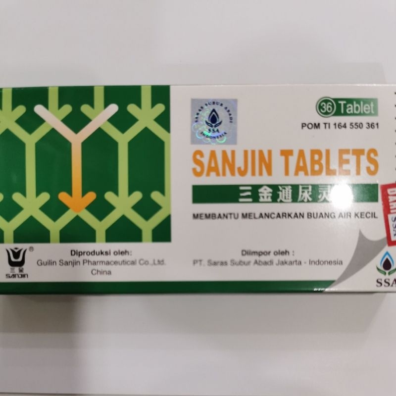 Jual SANJIN TABLET San Jin Tong Niao Ling SSA untuk melancarkan buang ...