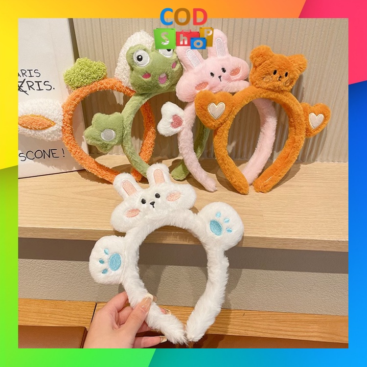 Jual COD - F6090 Korean Style Cute Headband / Bandana Perempuan Motif ...