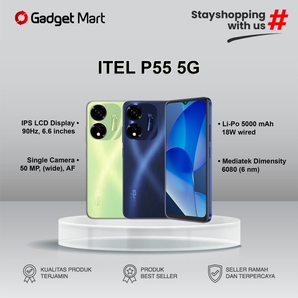 Jual Itel P55 5G 6/128GB - Garansi Resmi | Shopee Indonesia