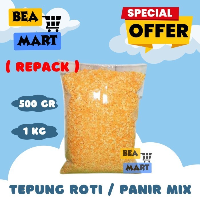 Jual Tepung Roti / Panir Mix 500 gr 1 kg | Bread Crumbs Repack 500gr ...