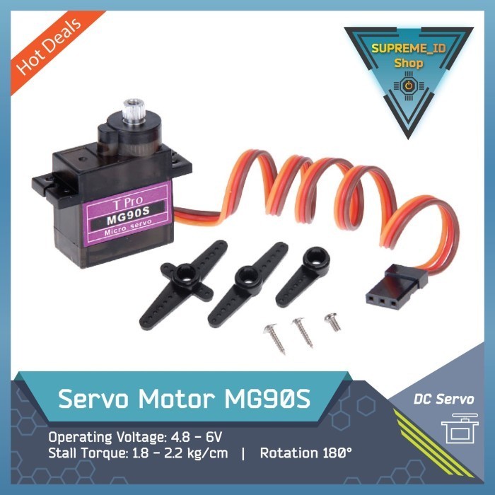 Jual Servo Motor MG90S PWM Control | RC Robotic Arduino Raspberry pi | Shopee Indonesia