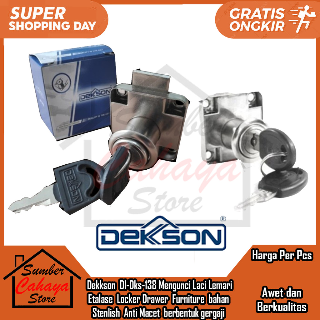 Jual Dekkson Dl-Dks-138 Mengunci Laci Lemari Etalase Kaca Kitchen Loker ...