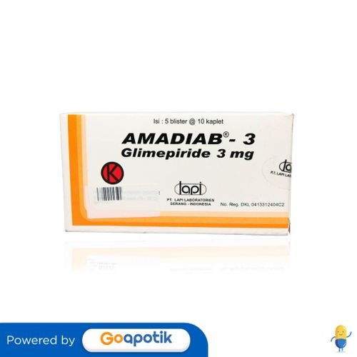 Jual Amadiab 3 Mg Box 50 Kaplet | Shopee Indonesia