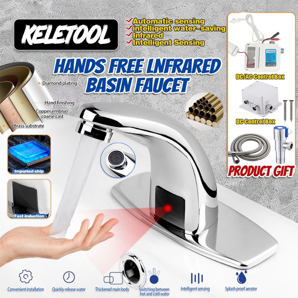 Jual Sensor Otomatis Wastafel keran sensor Flusso Kran Cuci Tangan Sink ...