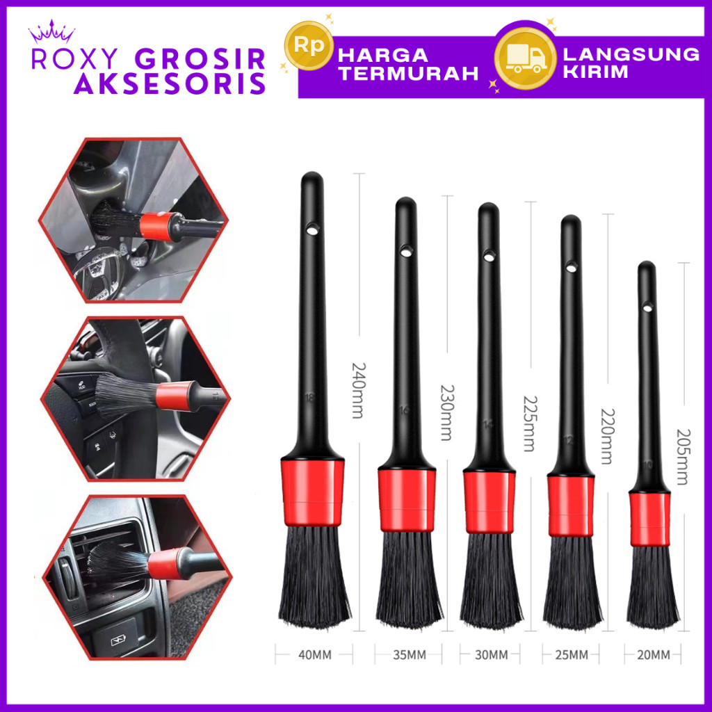 Jual Set Brush 5in1 Kuas Detailing Kuas Pembersih Exterior Interior ...