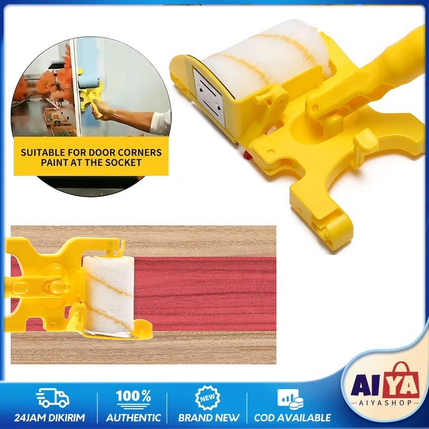 Jual 5Pcs Wall Cat Edger Brush Paint Roller Cat Tembok Set Kuas Rol ...