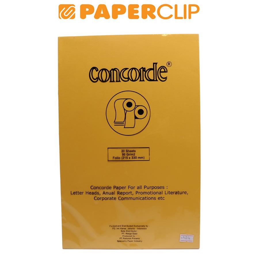 Jual KERTAS CONCORDE F4 80510 90G ISI 20 | Shopee Indonesia