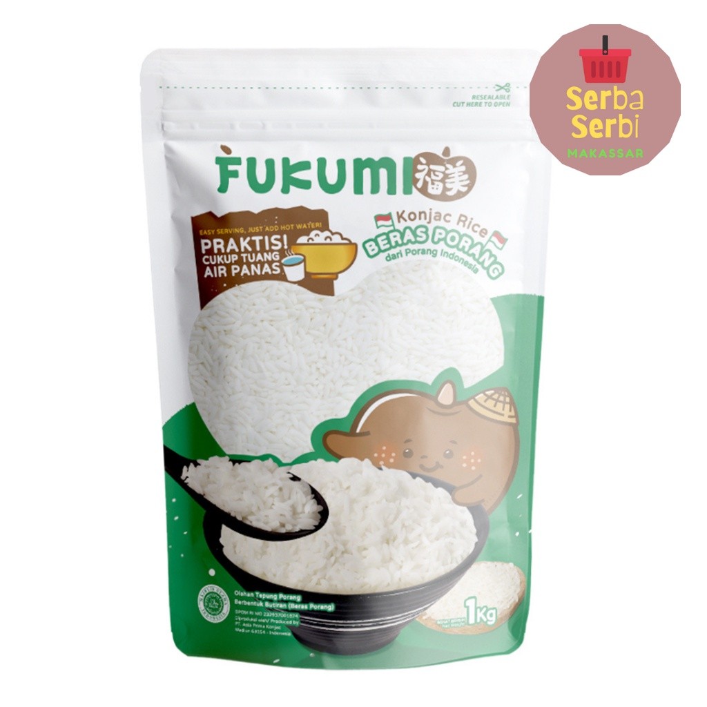 Jual FUKUMI Beras Porang (Shirataki/Konjac Rice) - Pouch 1 Kg | Shopee ...