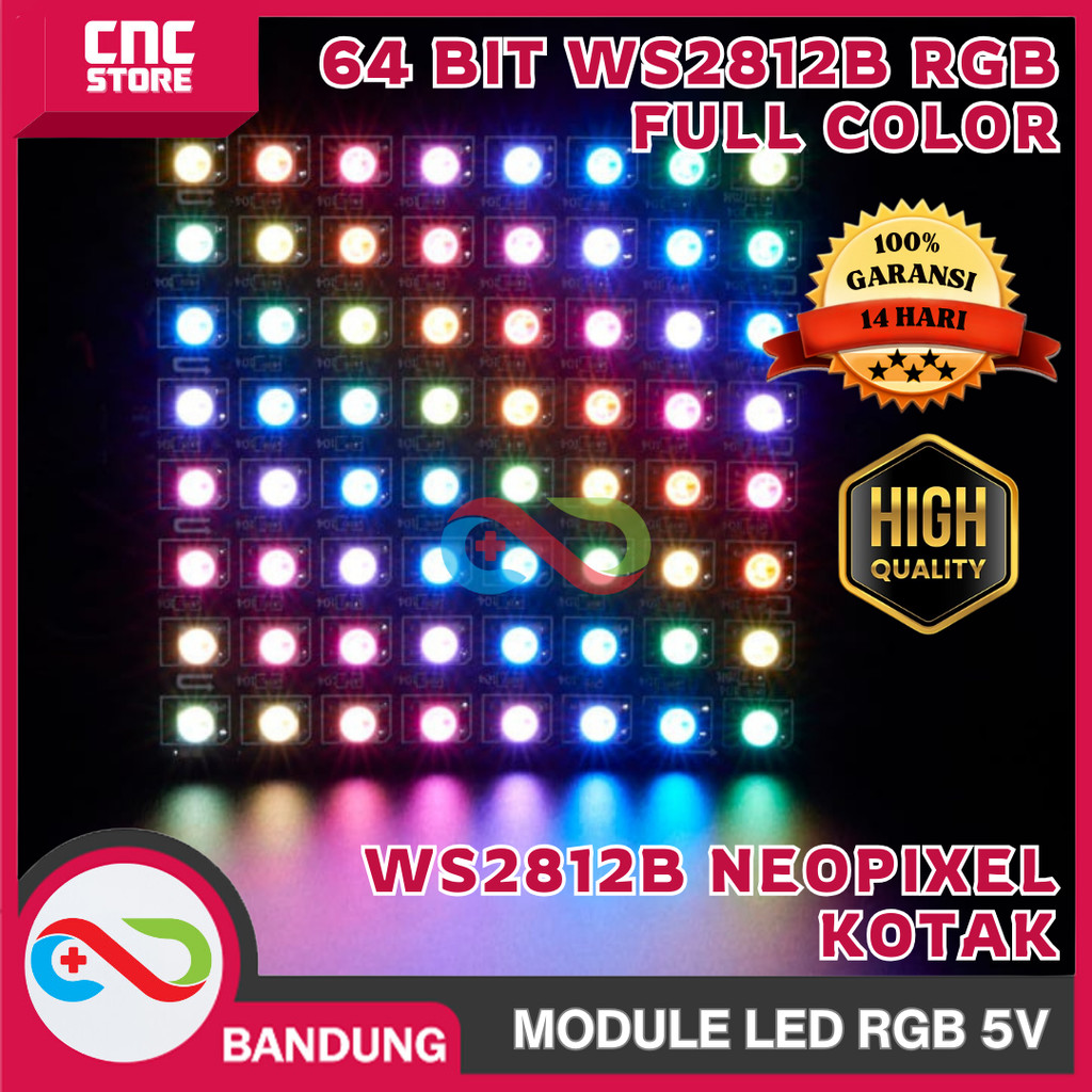 Jual 64 BIT WS2812B 5050 RGB LED DRIVER BOARD FULL COLOR 5V KOTAK ...
