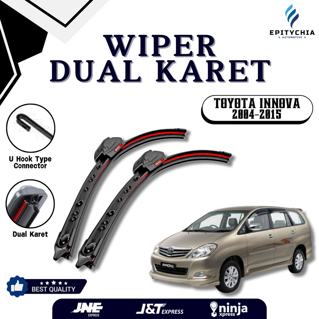 Jual Wiper Mobil Dual Karet Toyota Kijang Innova Lama 2004-2015 1SET ...