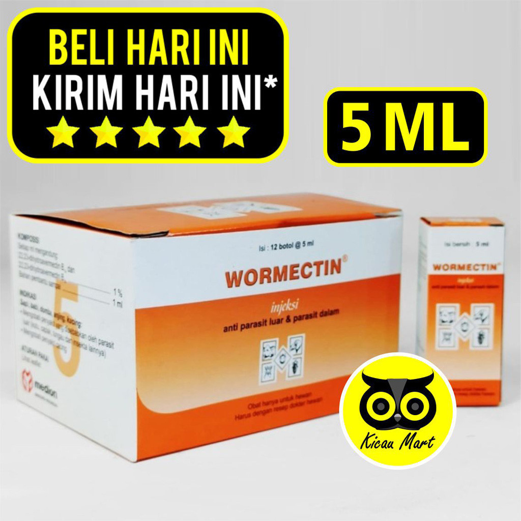Jual KICAU MART WORMECTION 5 ML MEDION INJ OBAT PARASIT KUTU TUNGAU ...