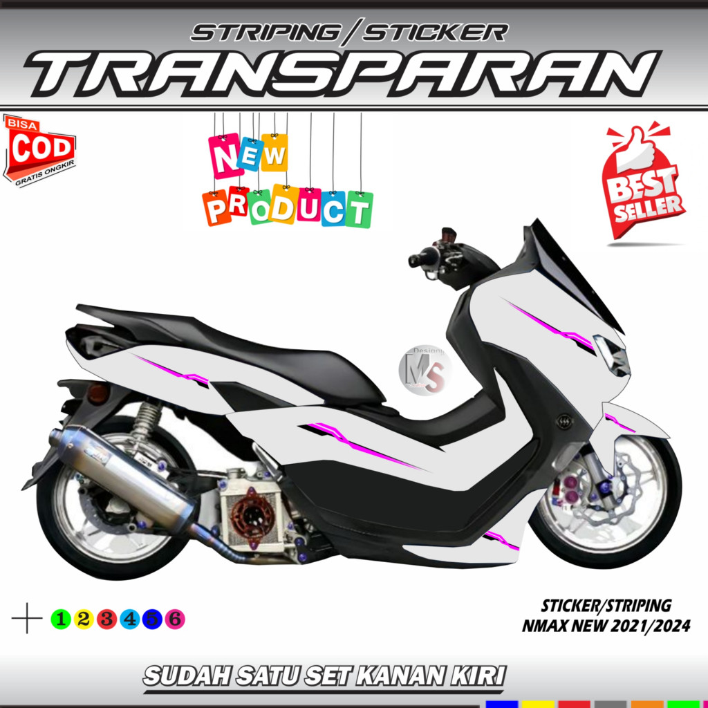 Jual MOTIF KEREN COD TRANSPARAN UV STRIPING TRANSPARAN NMAX NEW ...