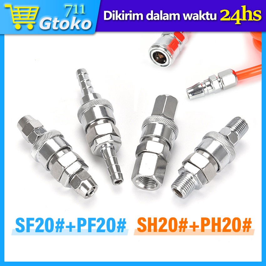 Jual Quick Coupler Sambungan Selang Angin Kompresor Universal PH 20 ...