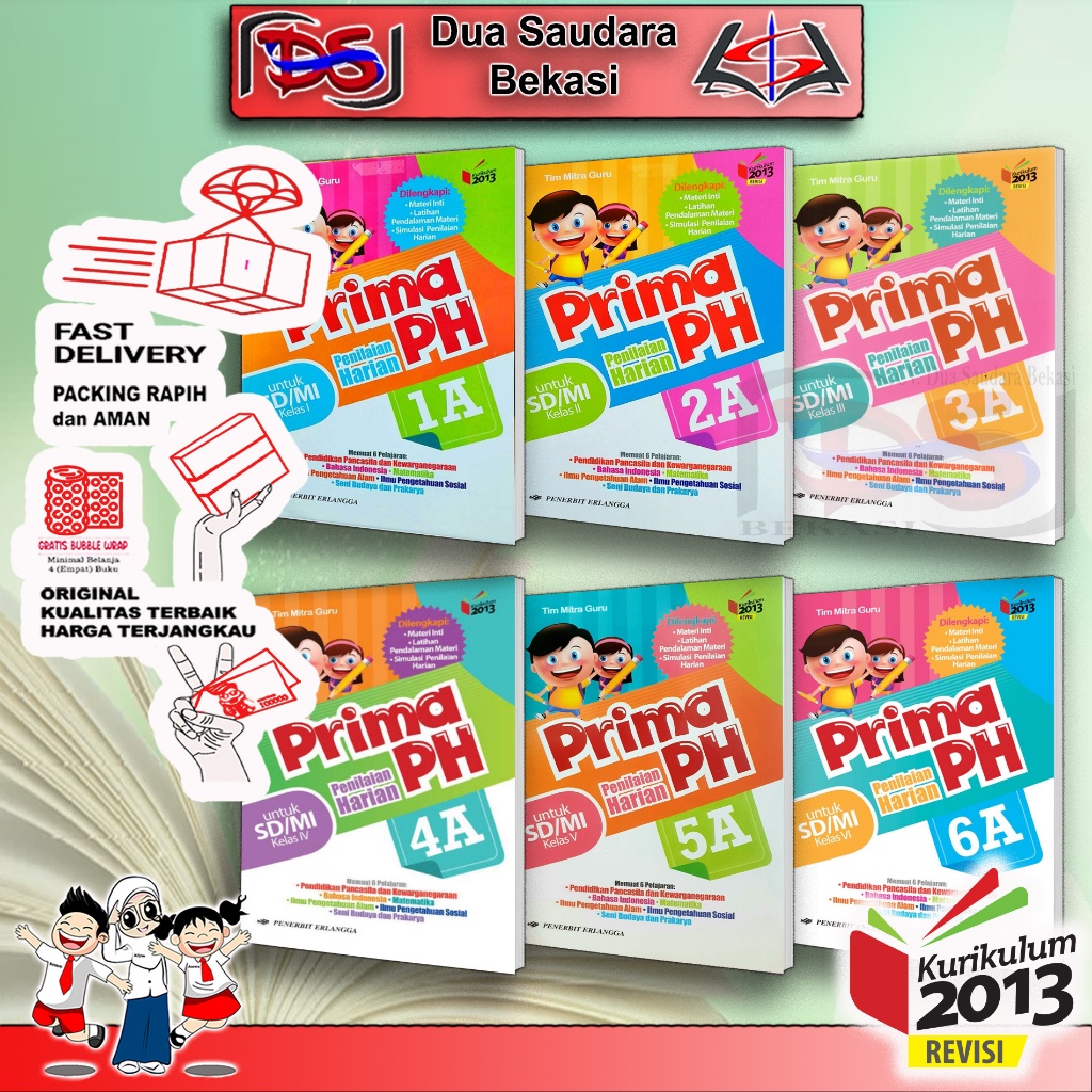 Jual K13-BS Prima PH Erlangga SD/MI Jilid A Kurikulum 2013 Penilaian Harian | Shopee Indonesia