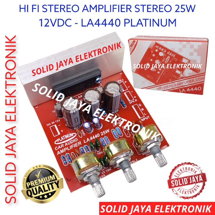 Jual POWER AKTIF STEREO AMPIFIER 25W 12V DC TONE CONTROL LA4440 ...