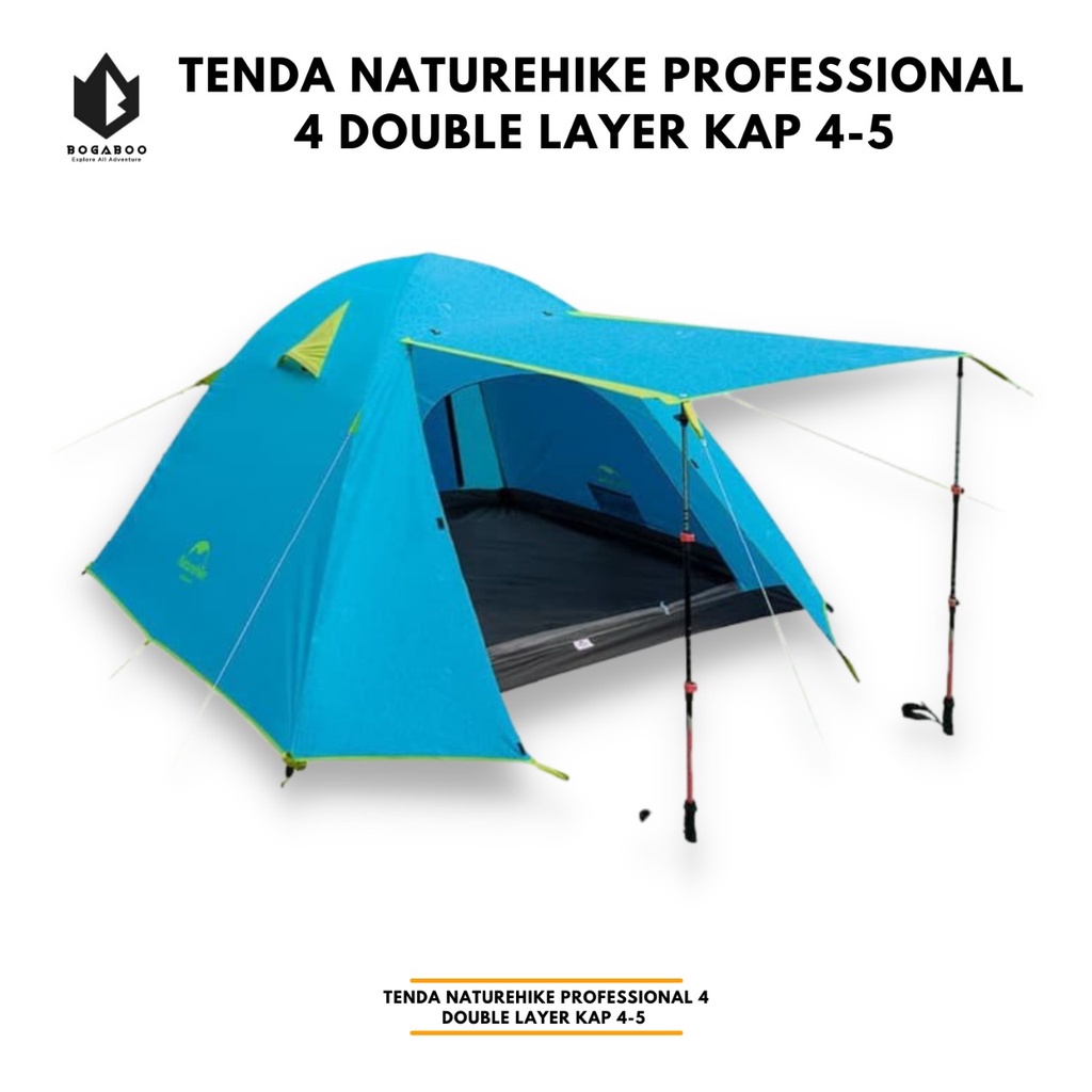 Jual [COD] Tenda Naturehike Professional 4 Double Layer Kap 4-5 Frame ...